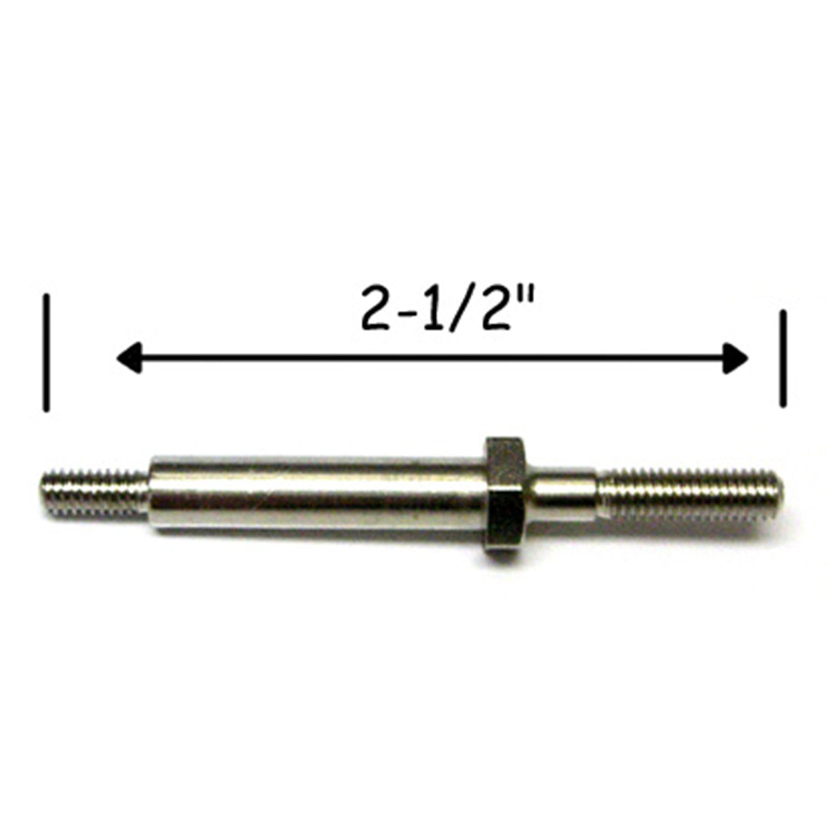 2-1/2" Tall Metal Post With #10-32 Threaded Base & #6-32 Threaded Male