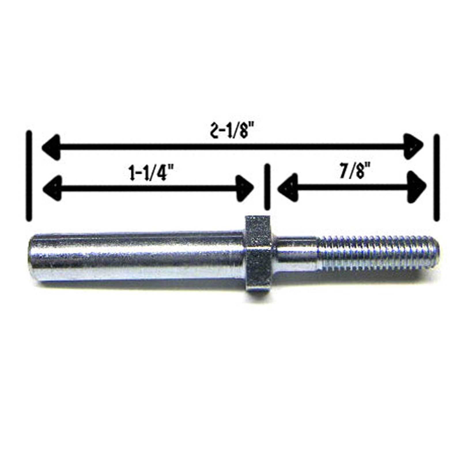 2-1/4" Metal Post – Threaded Base & Female Threaded Top