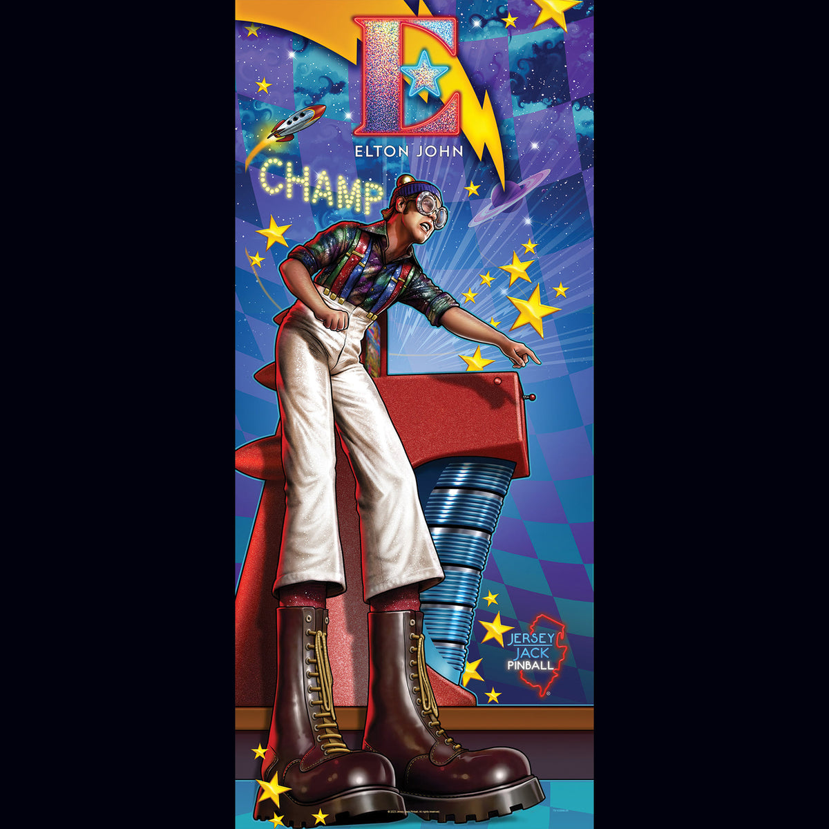 ELTON JOHN "Captain Fantastic" Pinball Banner - IN STOCK!