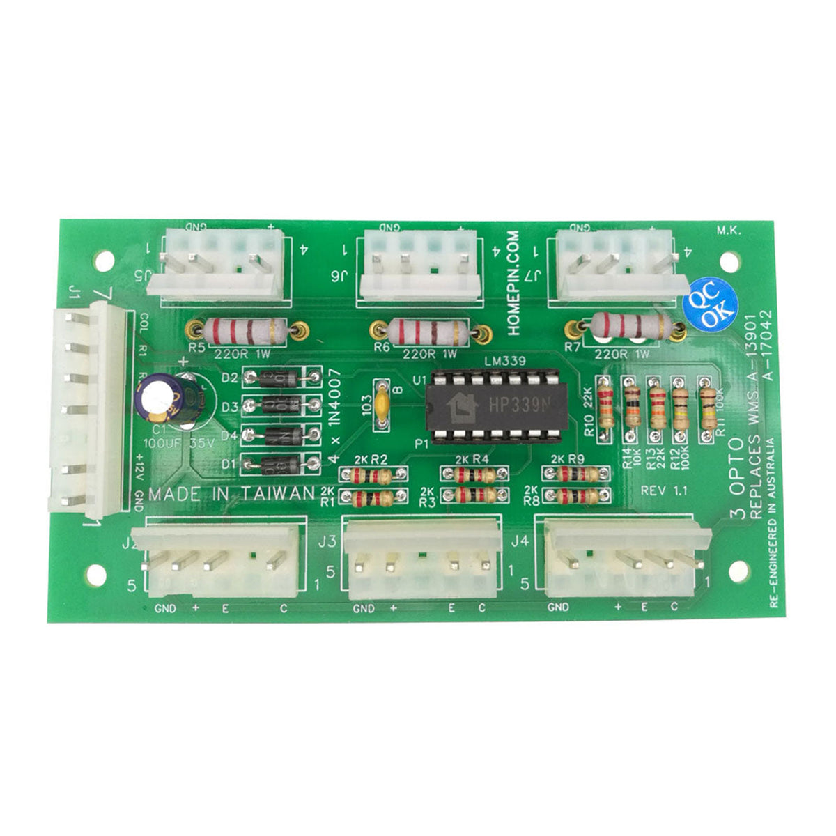 Homepin - 3 Opto Ramp Switch Assembly: WMS A-13901 / A-17042