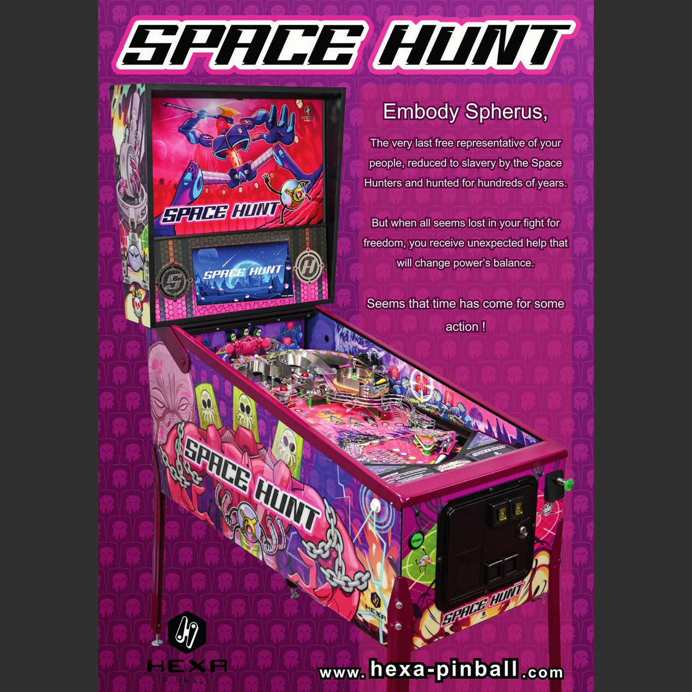 Space Hunt Classic by HEXA Pinball - BACK IN STOCK!